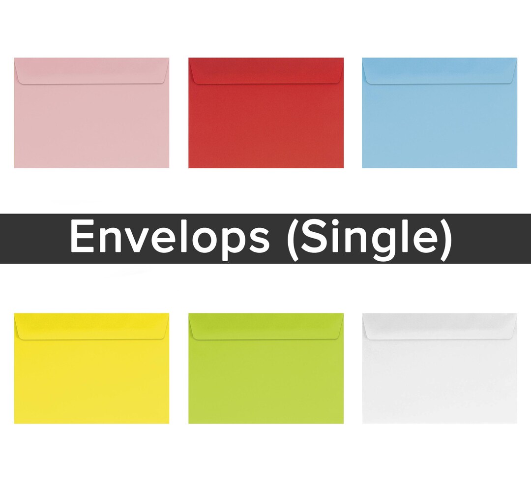 Individual Envelopes for Cards I Colorful I DIN C6 Format I 114 Mm X ...