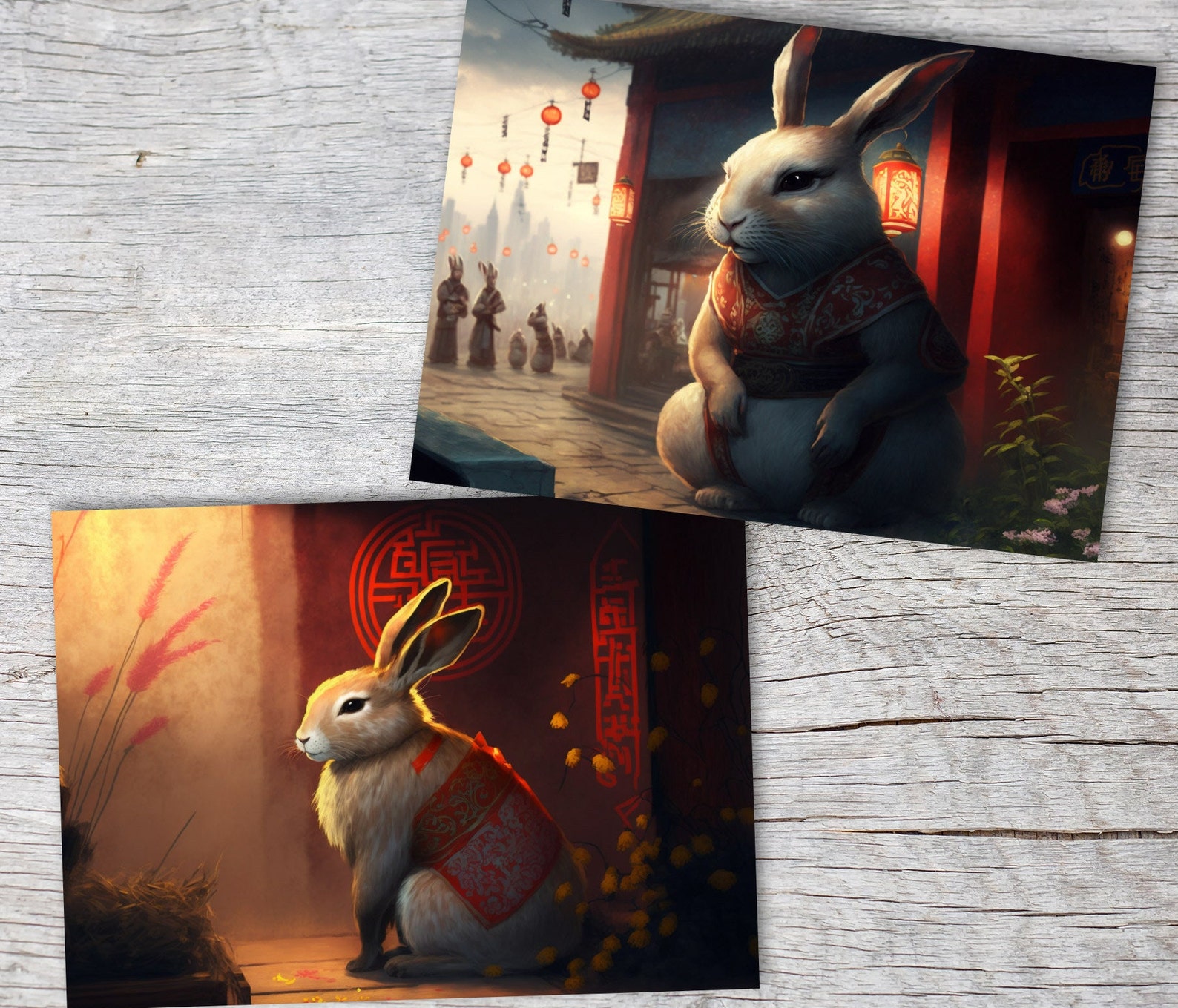 Postcard A6 Set (10 Cards) Year of the Rabbit 2023 I Chinese Zodiac I ...