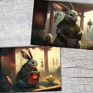 Postcard A6 Set (10 Cards) Year of the Rabbit 2023 I Chinese Zodiac I ...