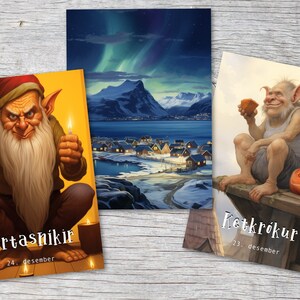 Icelandic Yule Lads Card Set A6 (15 Cards) Icelandic Santa Clauses I ...
