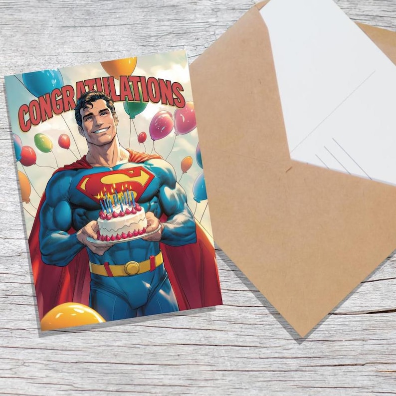 Comic-style Postcard Set - 8 Superhero Motifs | Single Cards or Set ...