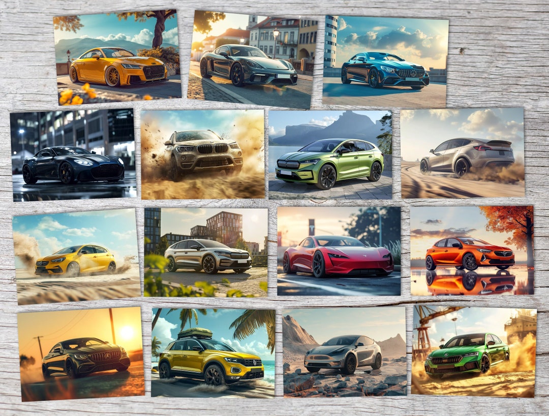 The Most Beautiful Cars as Greeting Cards in a Set VOL 2 (15 Cards ...