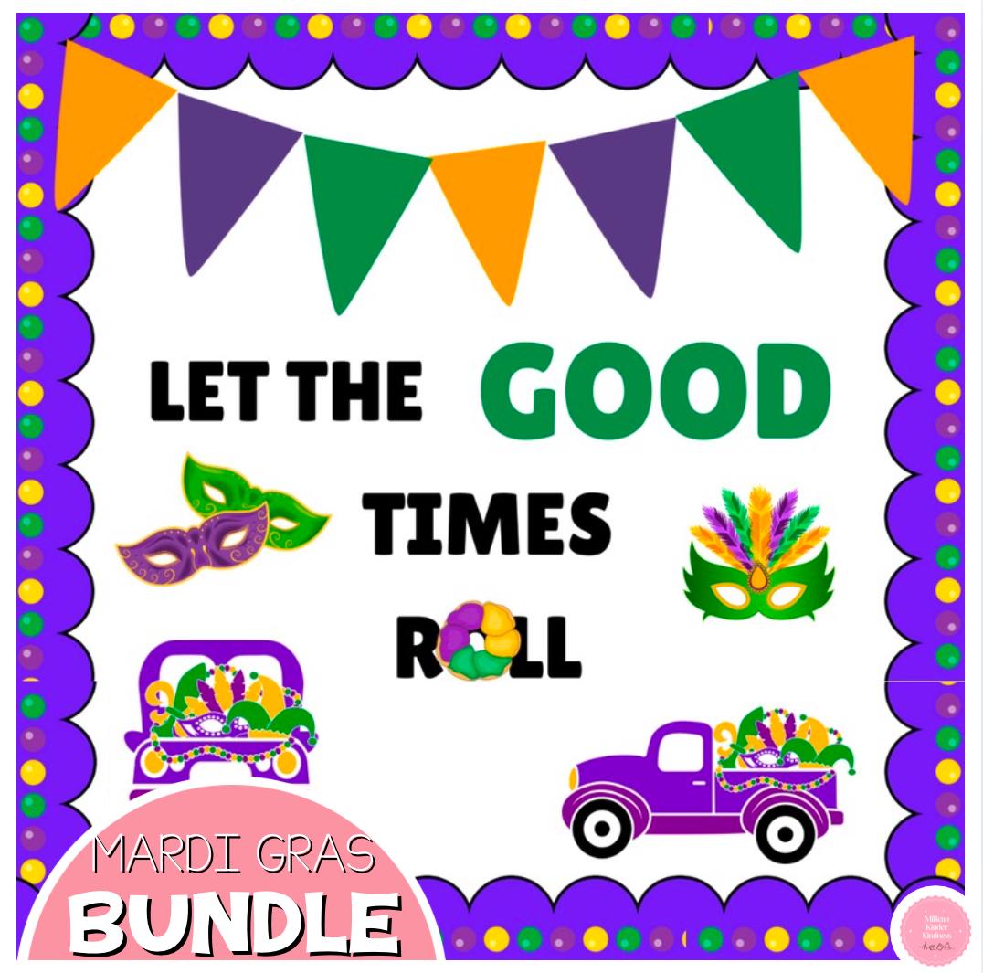 Mardi Gras Bulletin Board Template: Louisiana Classroom Decor (PDF) - Etsy