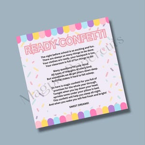 Ready Confetti Canva Template, First Day of School Present, Meet the ...