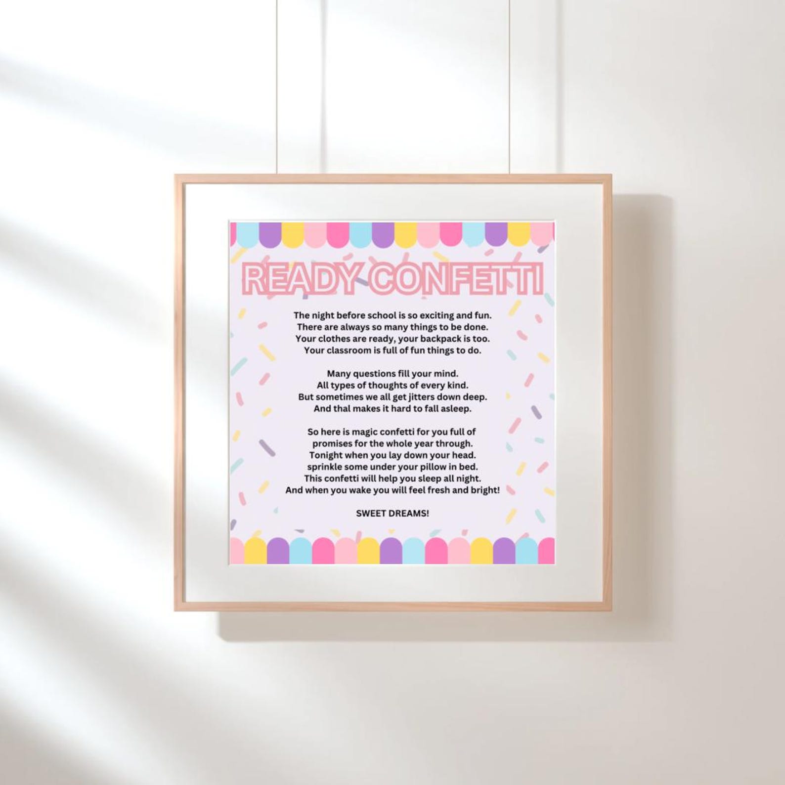 Ready Confetti Canva Template, First Day of School Present, Meet the ...