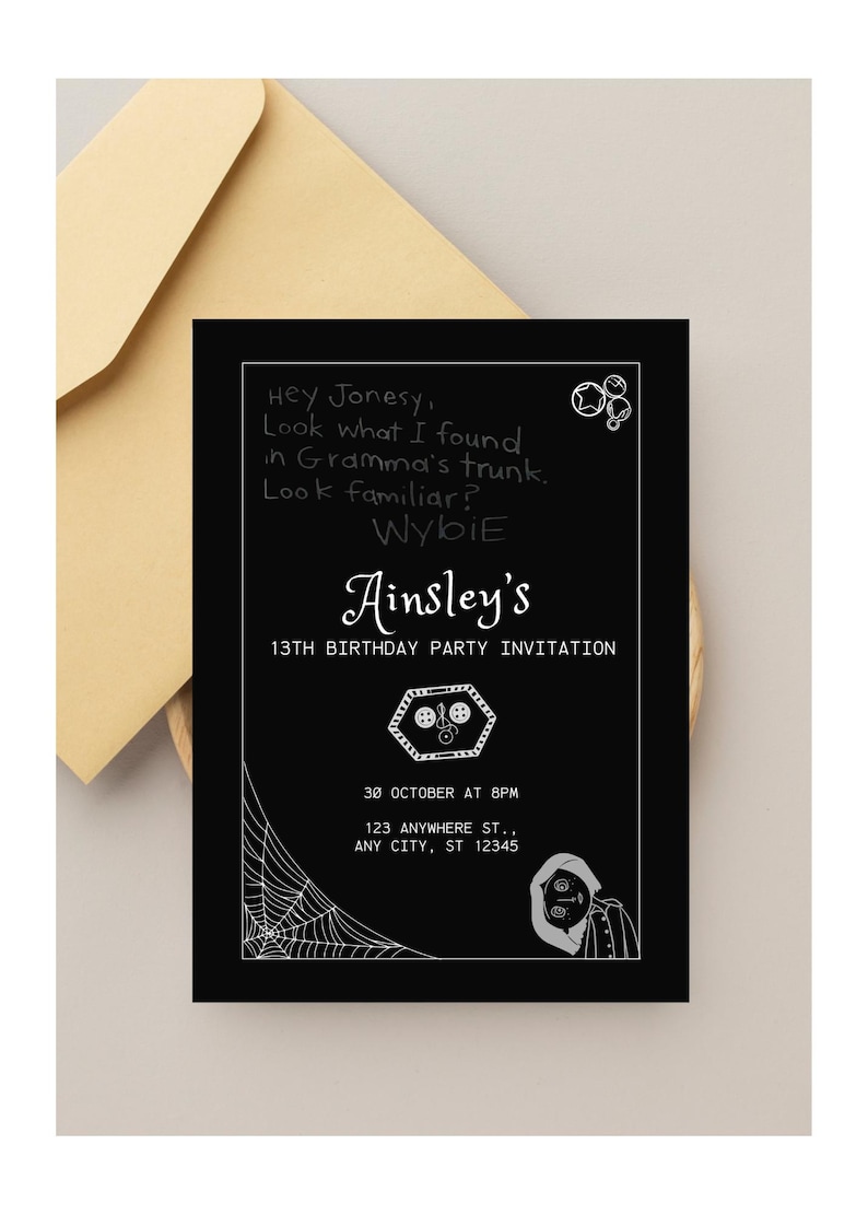 Hey Jonesy Coraline Birthday Invitation Template, Coraline Invite ...