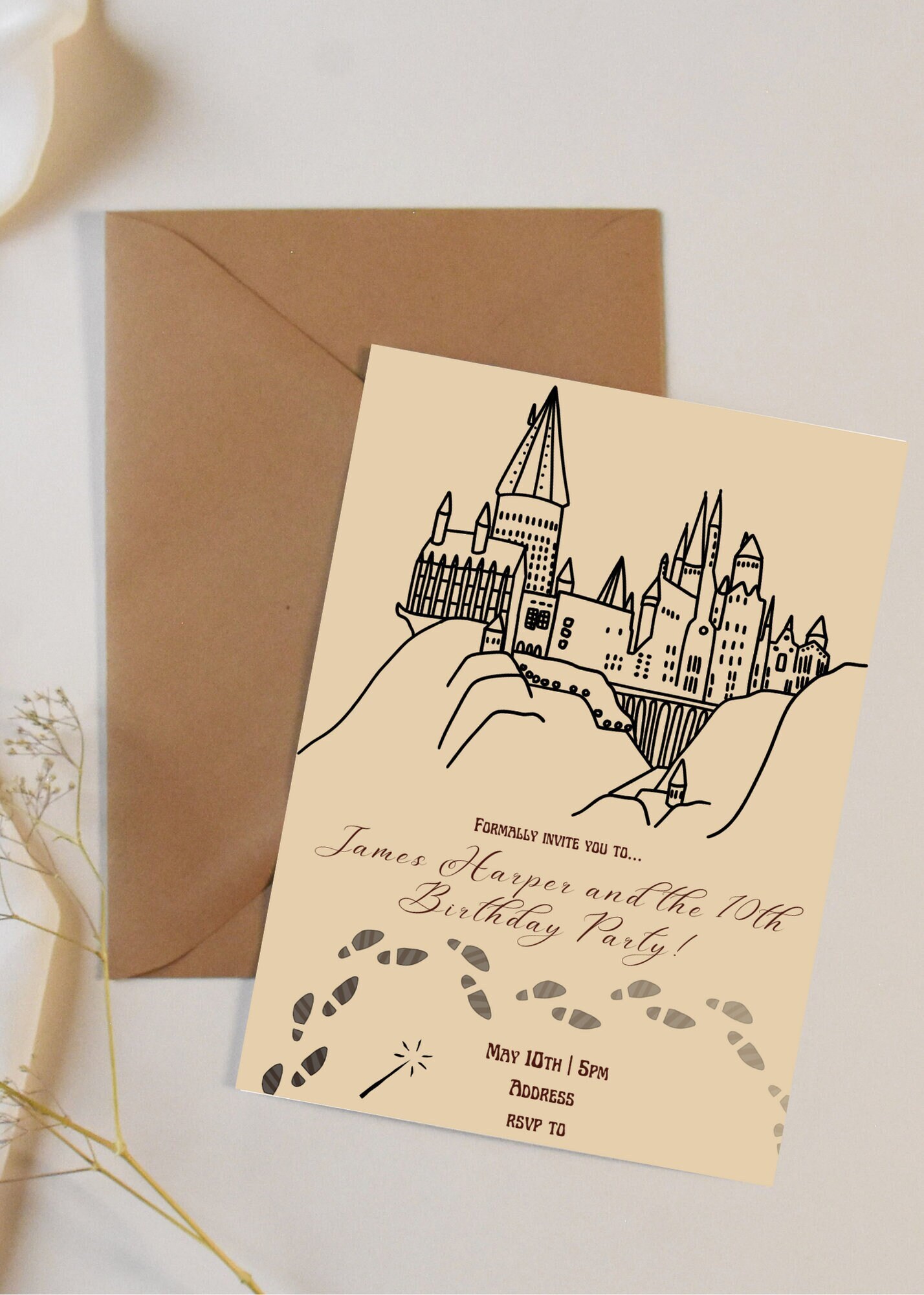 Harry Potter Birthday Invitation Template, Canva Template, Marauder’s ...
