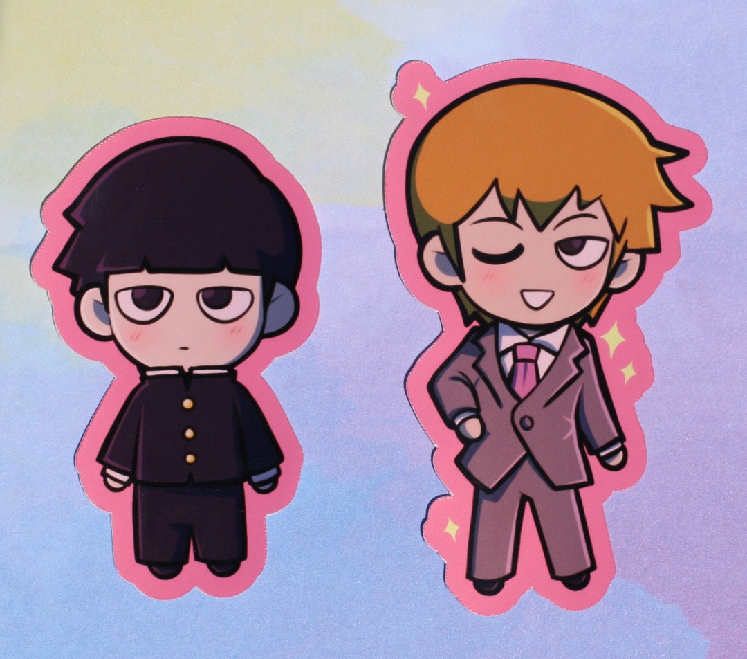 MP100 Glossy Sticker Pack Cute Chibi Mob Psycho 100 Shigeo Kageyama Mob ...