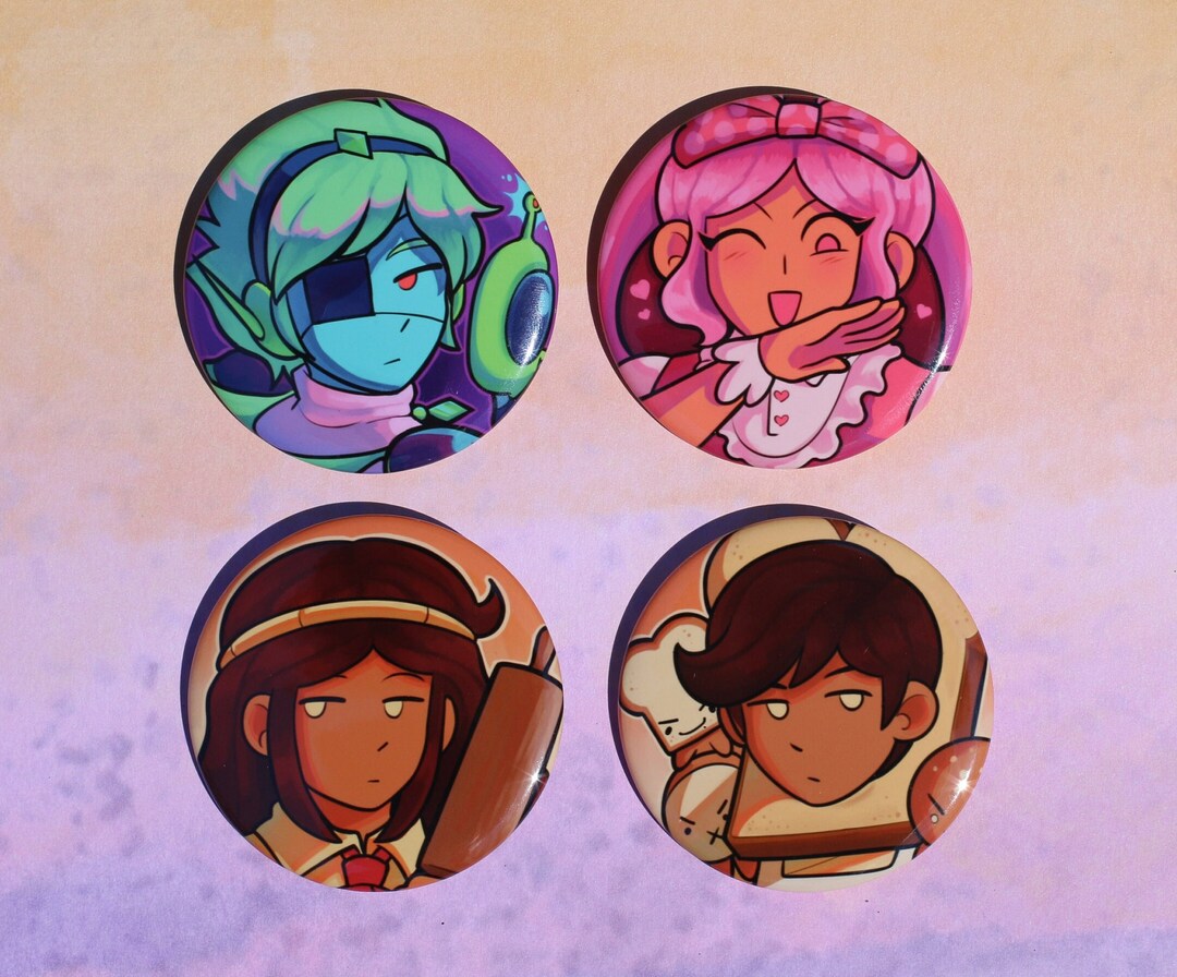 Omori Boss 2" Buttons || Sweetheart Spaceboy Unbread Twins Biscuit ...