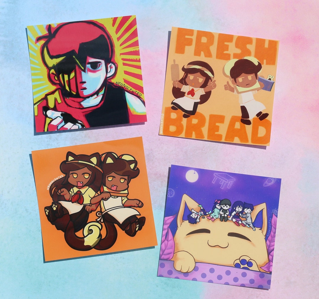 4x4 OMORI Mini Prints || Omori Mari Hero Aubrey Kel Unbread Twins ...