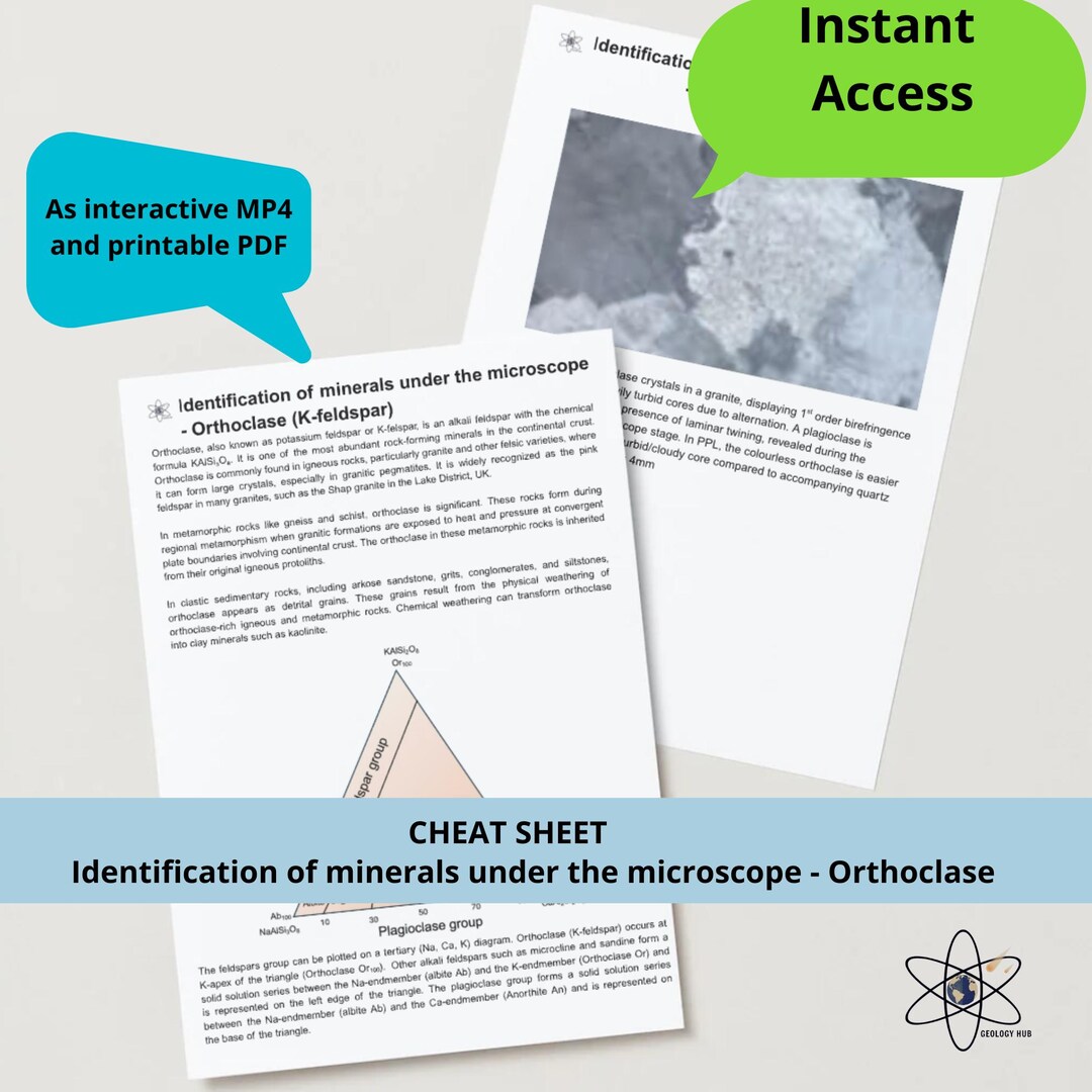 Orthoclase Mineral Identification: Interactive Cheat Sheets ...