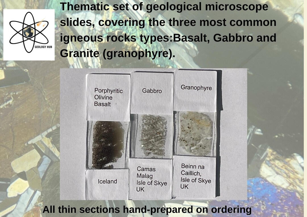 Thematic Set of Geological Microscope Slides, Covering the Three Most ...