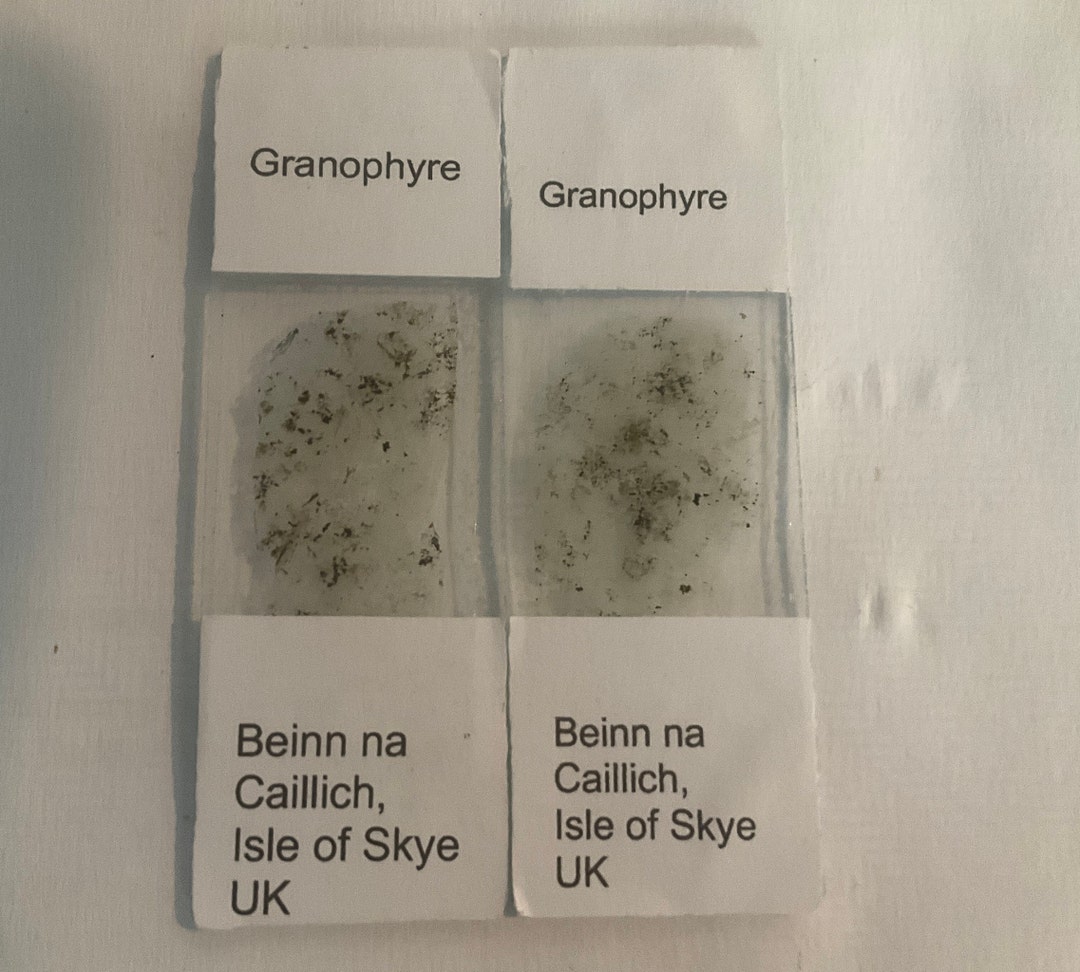 Made to Order Geological Microscope Slide (thin Section), a Granophyre ...