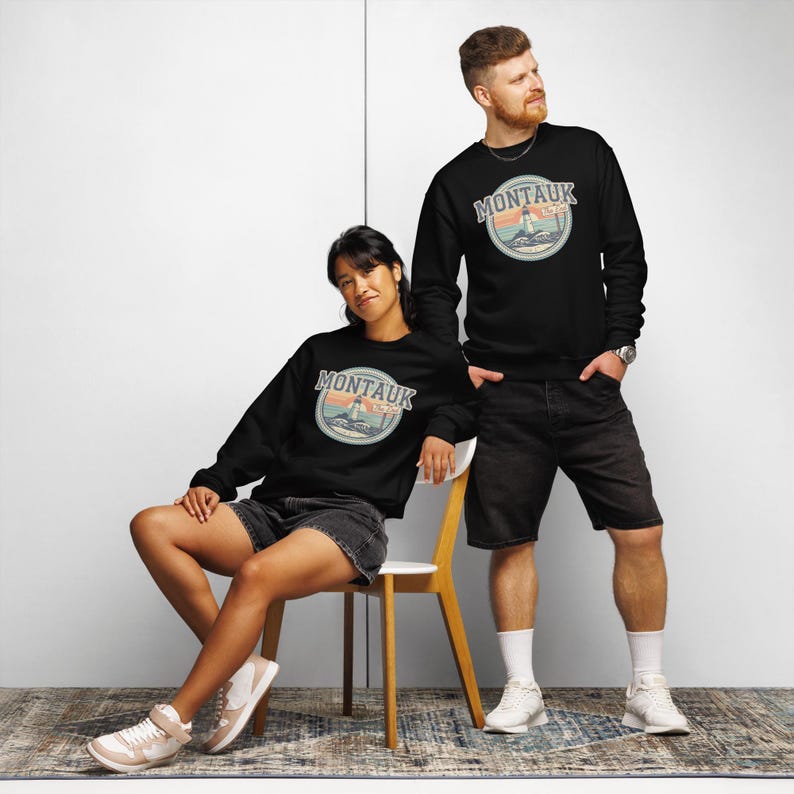 Montauk the End Sweatshirt - Vintage Long Island Crewneck - Retro Beach ...