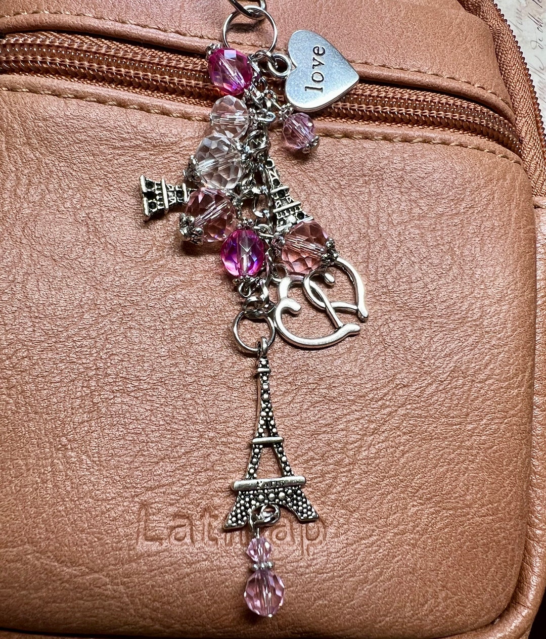 Purse Dangle - Pink Purse Charm - Paris Purse Charm - Bag Charm ...