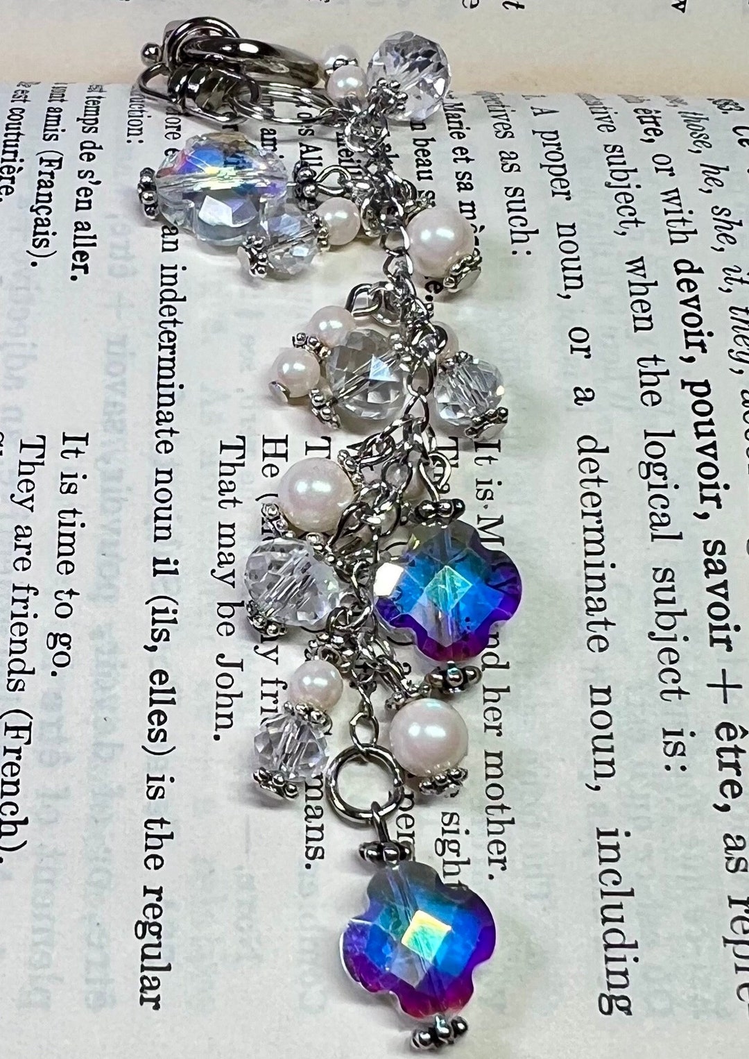 Pearl Purse Charm: Beaded Bag Dangle - Etsy
