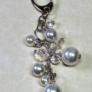 Pearl Purse Charm Bag Charm Purse Dangle Beaded Purse Charm Purse Bling ...