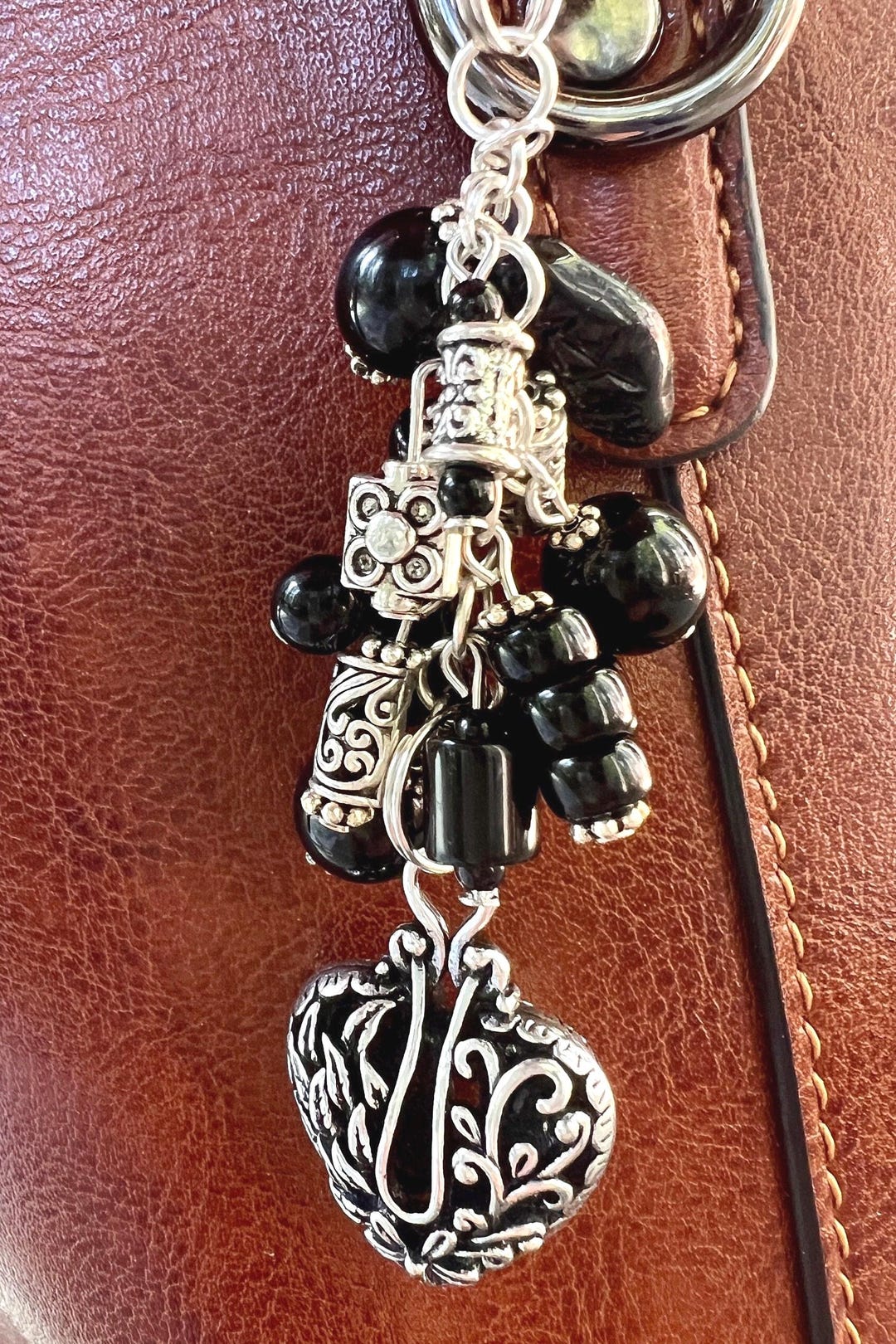 Black Purse Charm - Purse Dangle - Bag Charm - Purse Bling - Handbag ...