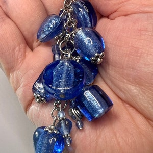 Blue Purse Charm Beaded Purse Charm Heart Purse Charm Purse Dangle ...