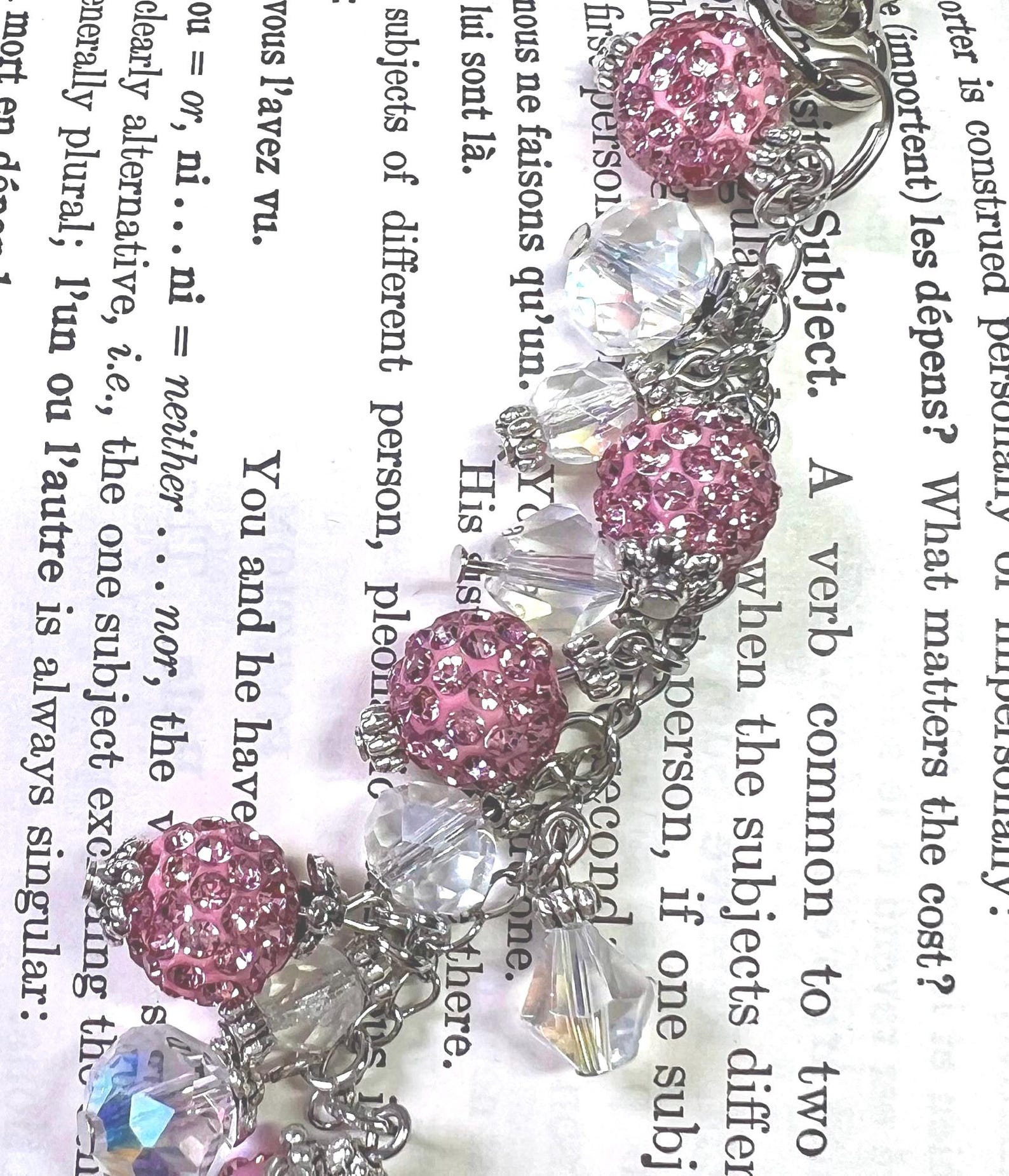 Pink Crystal AB Purse Charm: Handmade Handbag Bling - Etsy