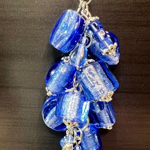 Blue Purse Charm Beaded Purse Charm Heart Purse Charm Purse Dangle ...