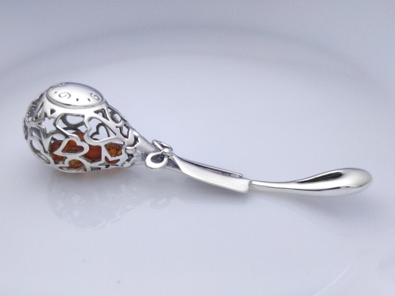 Sterling Silver Baby MINI Rattle Engraved Gift, Christening Keepsake ...