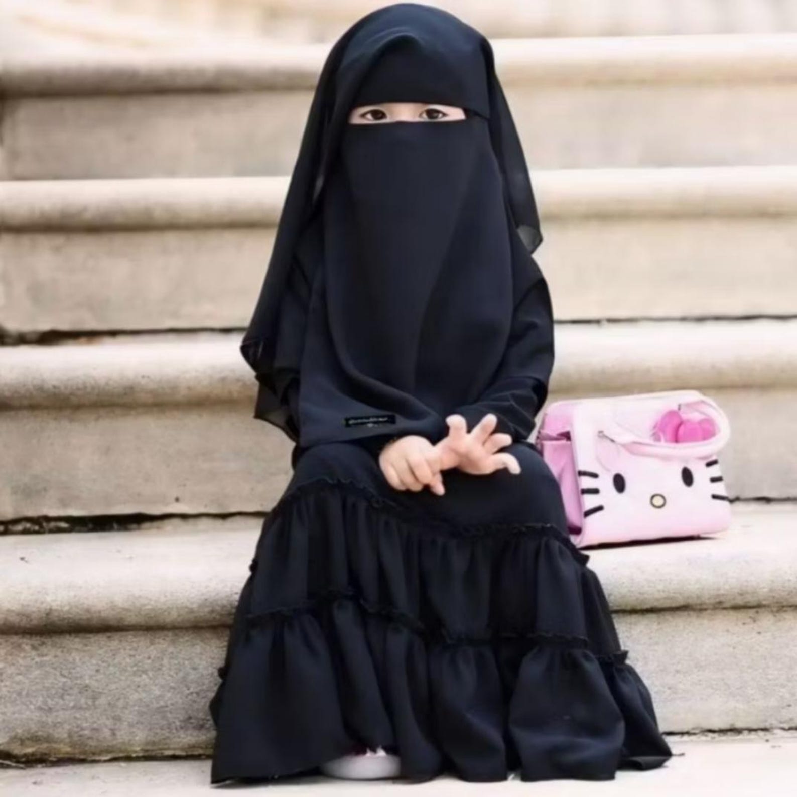 Children Niqab, Children Burqa, Children Hijab Sets Black Collour - Etsy