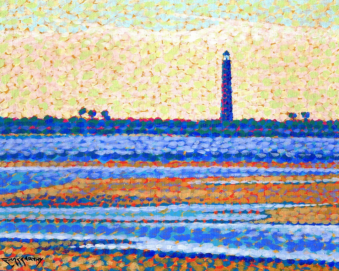 Small Original Fine Art Pointillism Acrylic Painting on Stretched ...