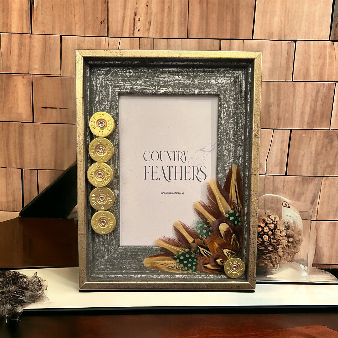 Pheasant & Green Guinea Fowl Feather Photo Frame CFPF2288 - Etsy