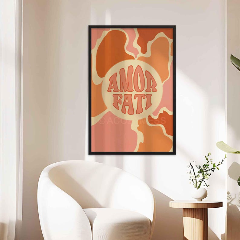 Amor Fati Poster | Stoic Poster With Abstract Design| Stoic Philosophy ...