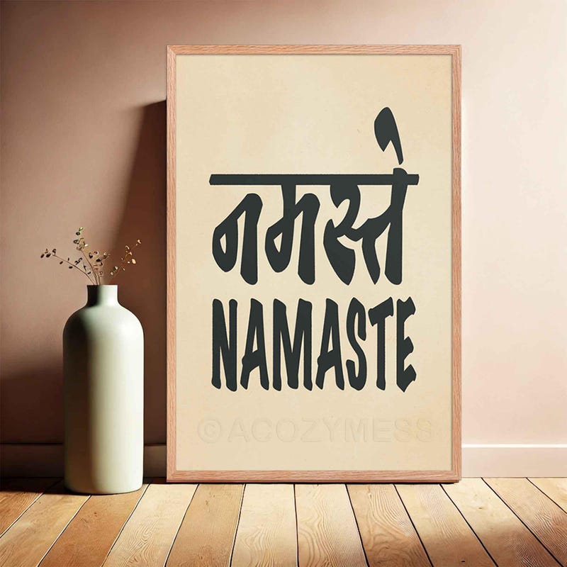 Namaste Poster - Etsy