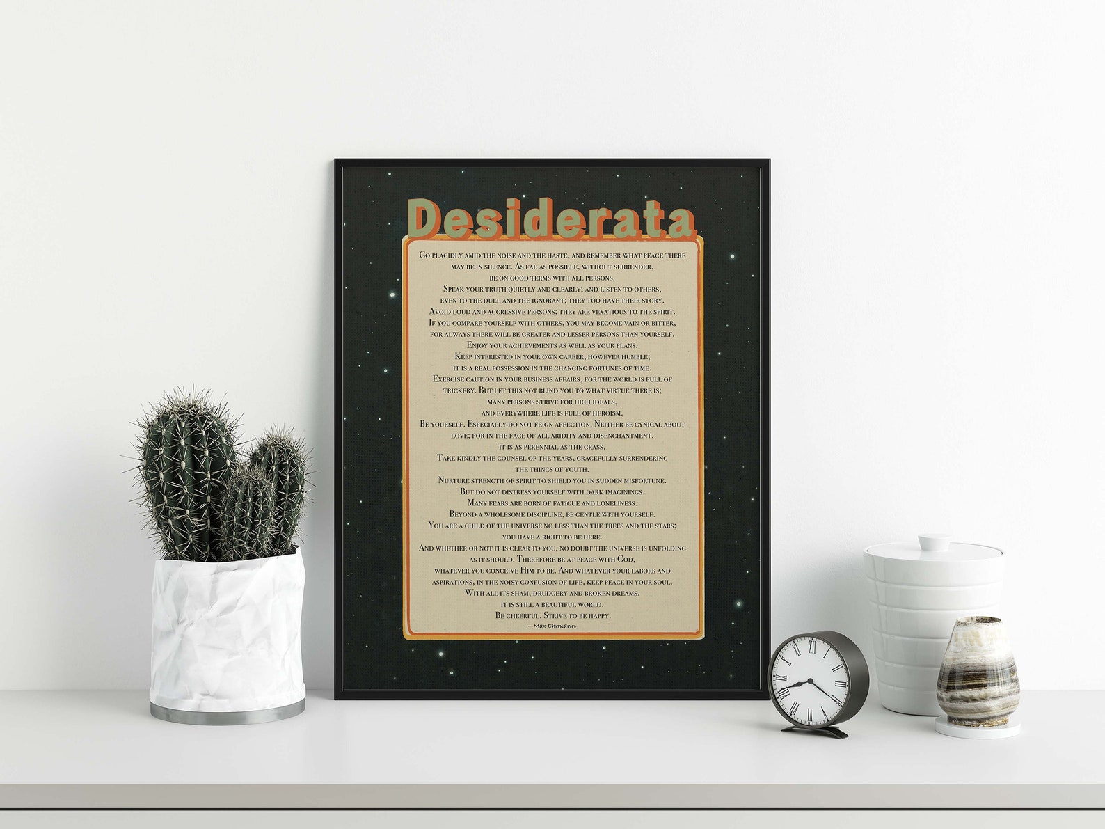 Desiderata Poem Poster Inspirational Poetry Grad Gift Print - Etsy