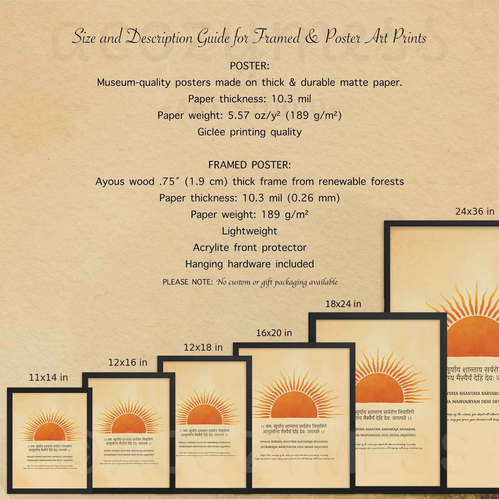 Sun Mantra Print, Om Suryaya Namah Wall Art, Mantra Poster - Etsy