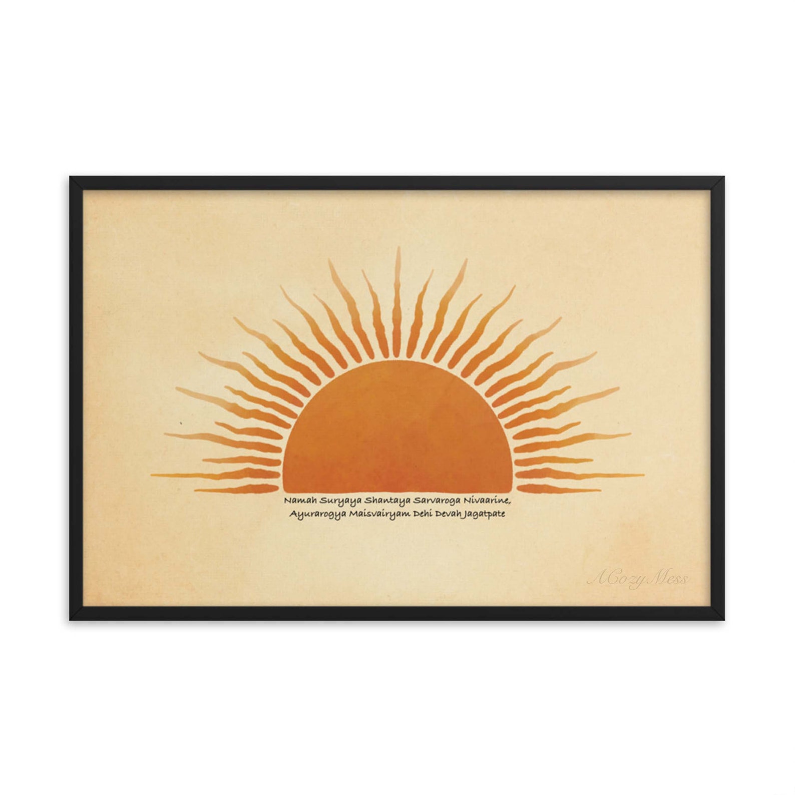 Sun Mantra Wall Art, Surya Mantra Poster - Etsy