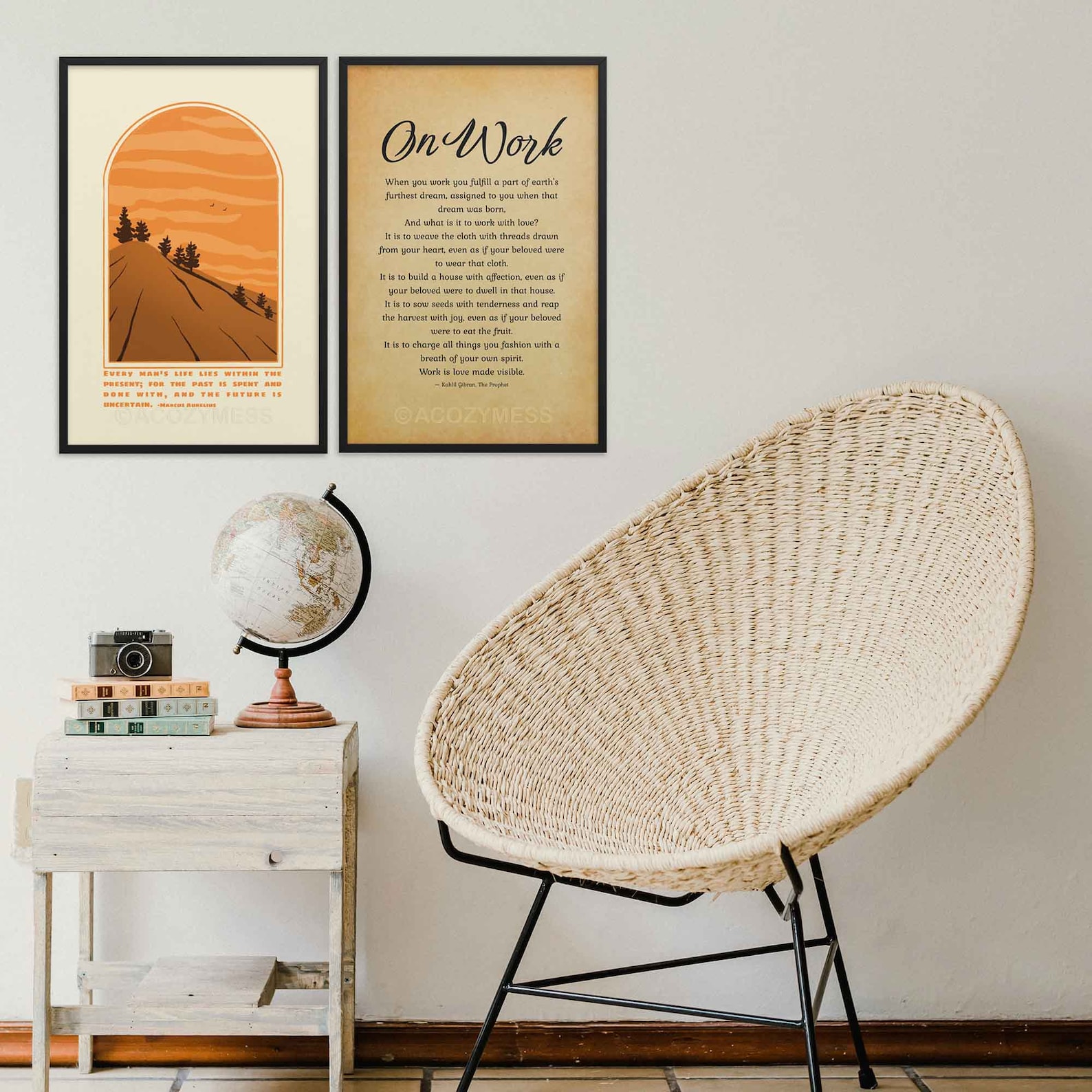 On Work by Kahlil Gibran Print, Motivational Posters, Homeoffice ...