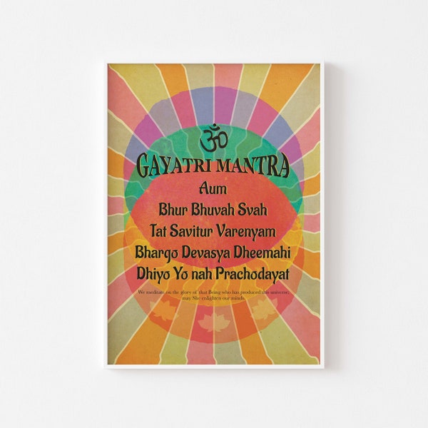 Gayatri Mantra Wall Art - Etsy