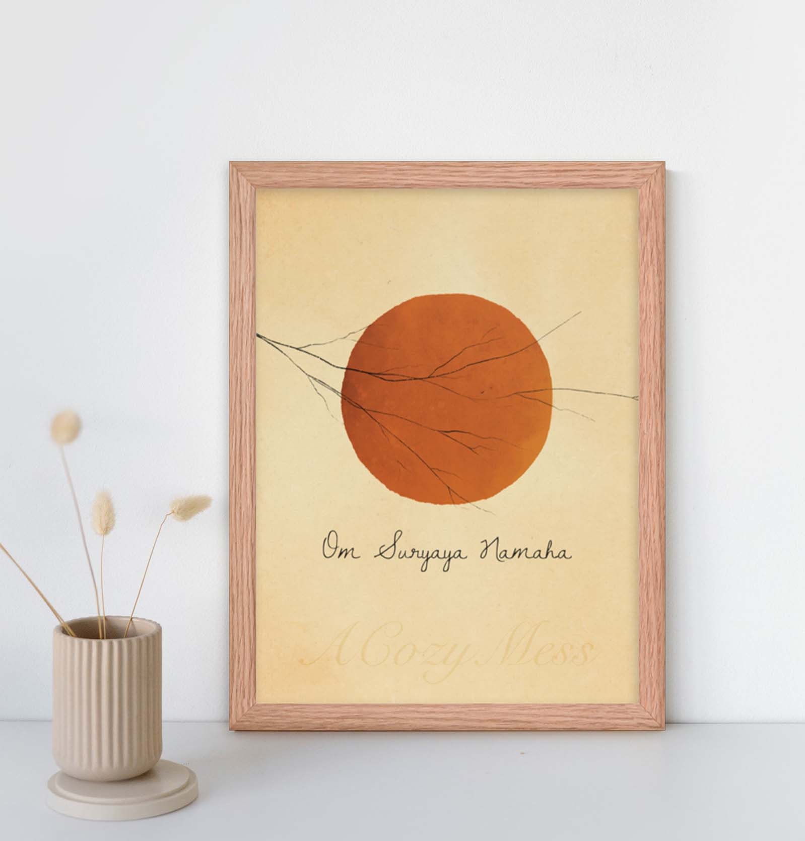 Om Suryaya Namah Wall Art, Sun Salutation Mantra Print - Etsy