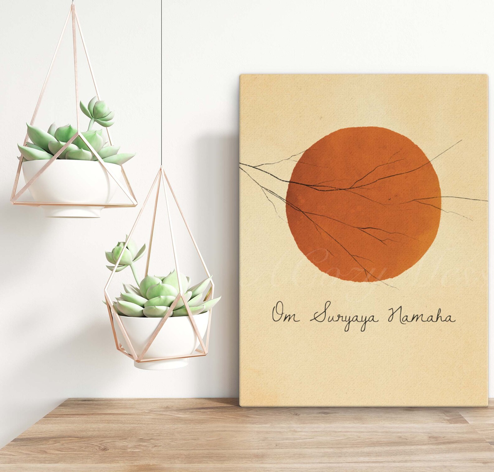 Om Suryaya Namah Wall Art, Sun Salutation Mantra Print - Etsy