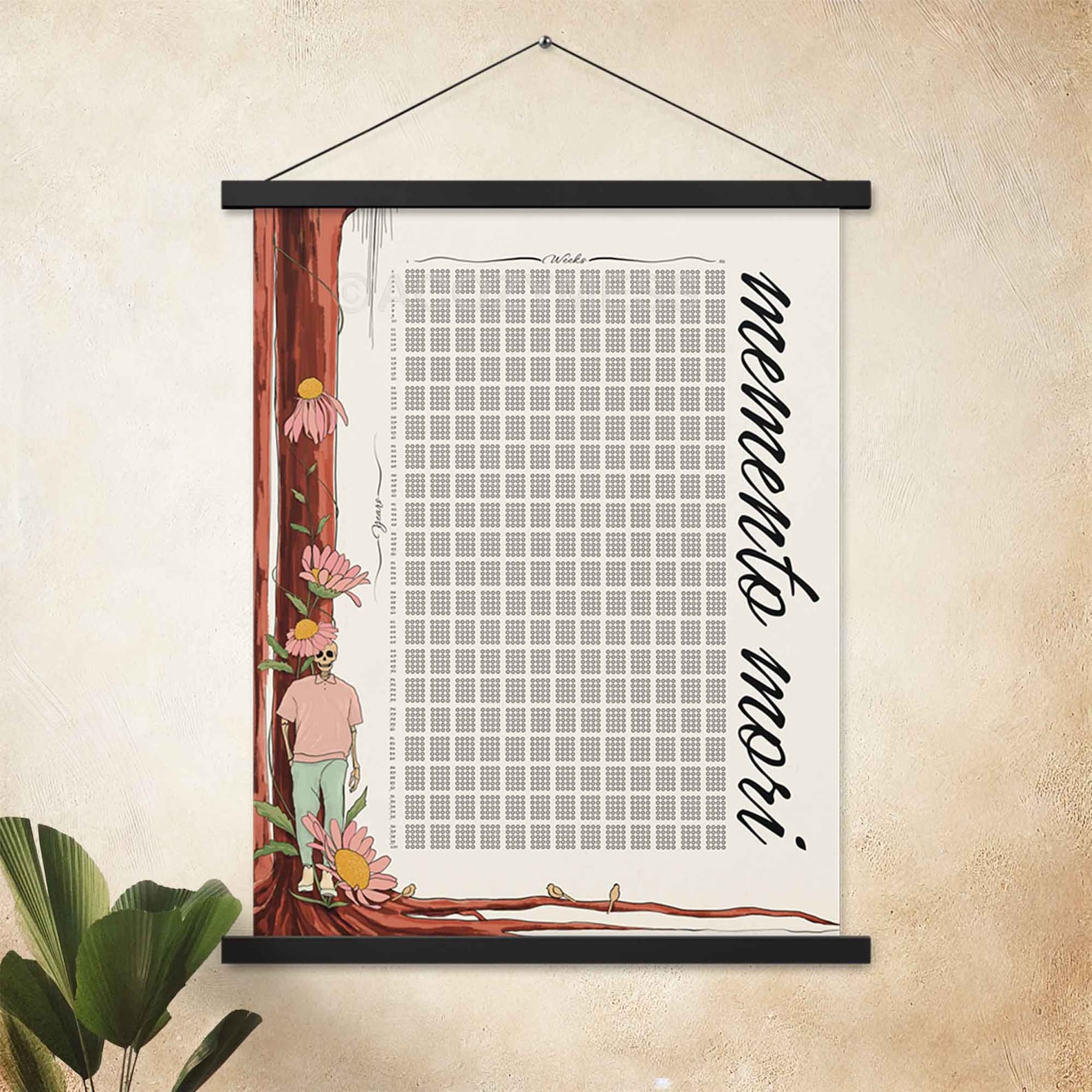 Memento Mori, Life in Weeks Calendar, Stoic Philosophy - Etsy
