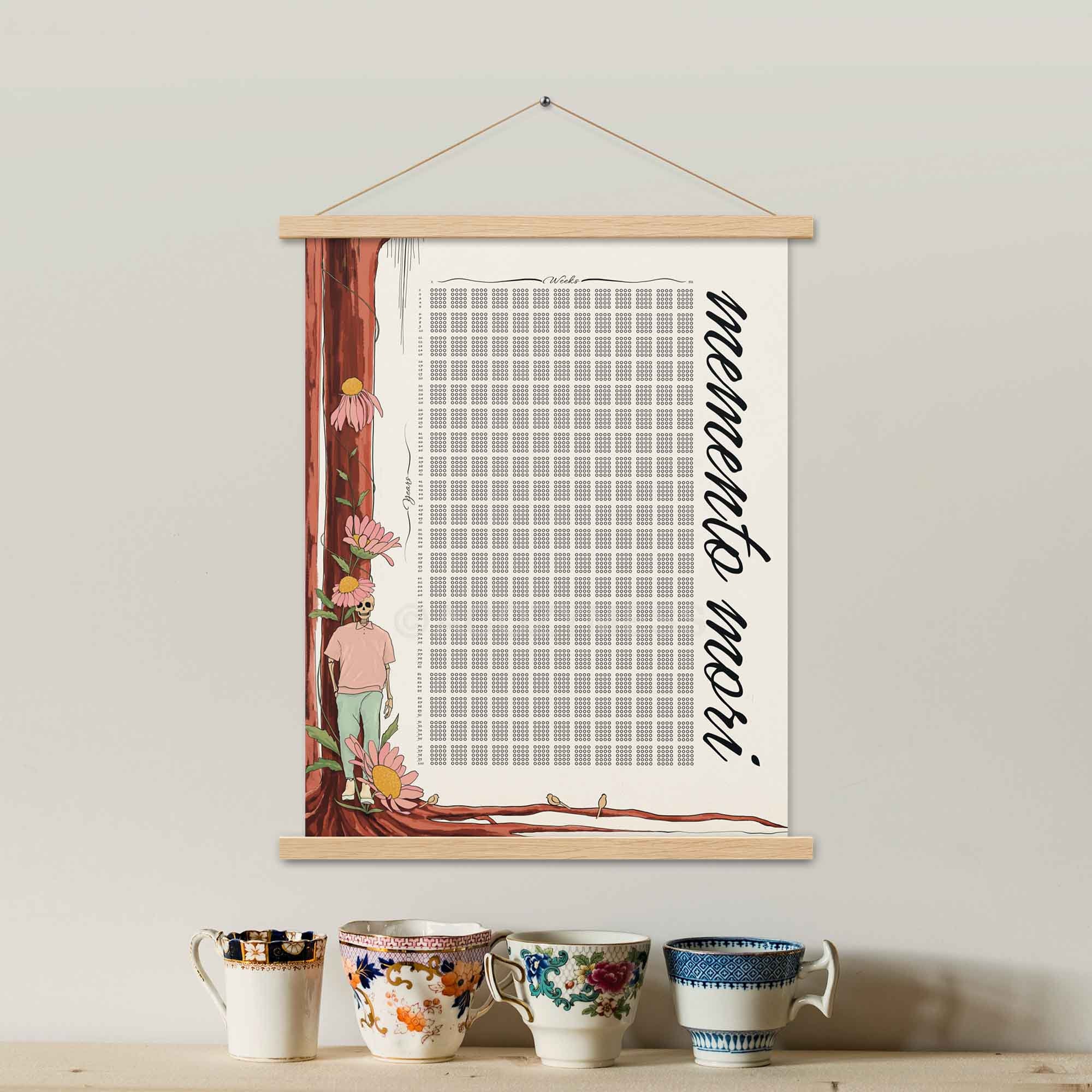 Memento Mori, Life in Weeks Calendar, Stoic Philosophy - Etsy