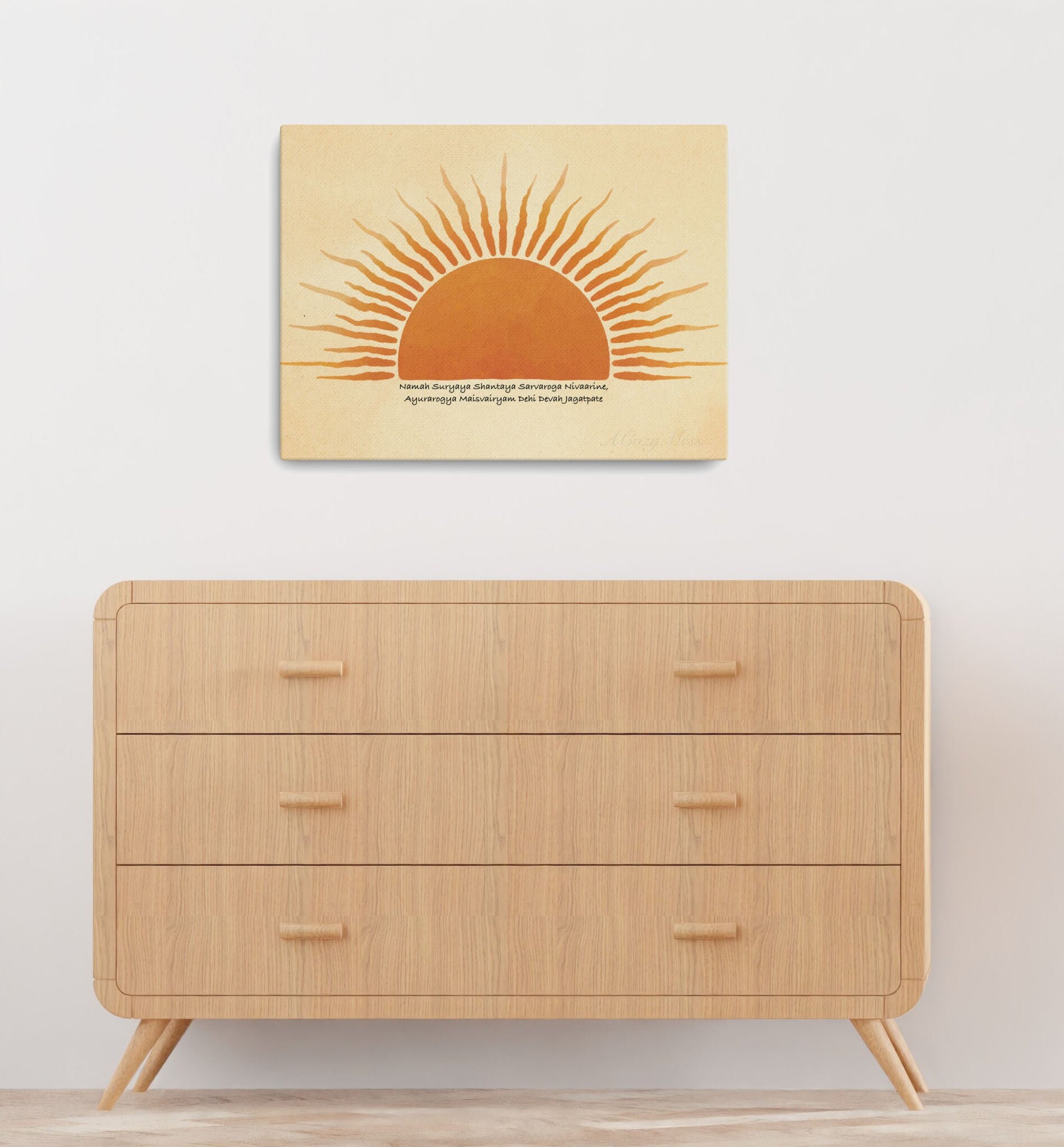 Sun Mantra Wall Art, Surya Mantra Poster - Etsy