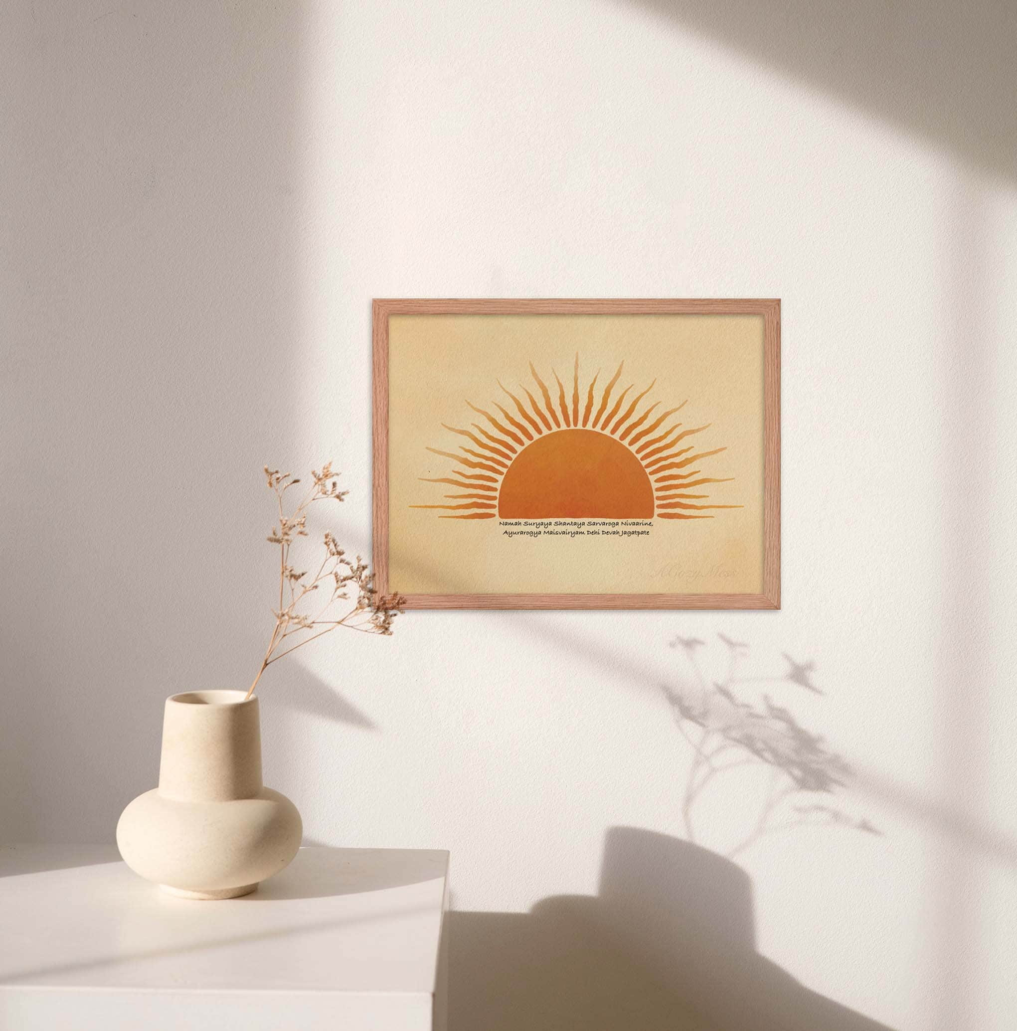 Sun Mantra Wall Art, Surya Mantra Poster - Etsy