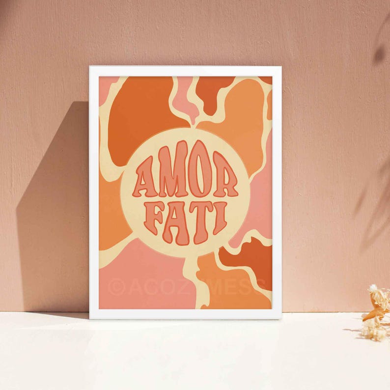 Amor Fati Poster | Stoic Poster With Abstract Design| Stoic Philosophy ...