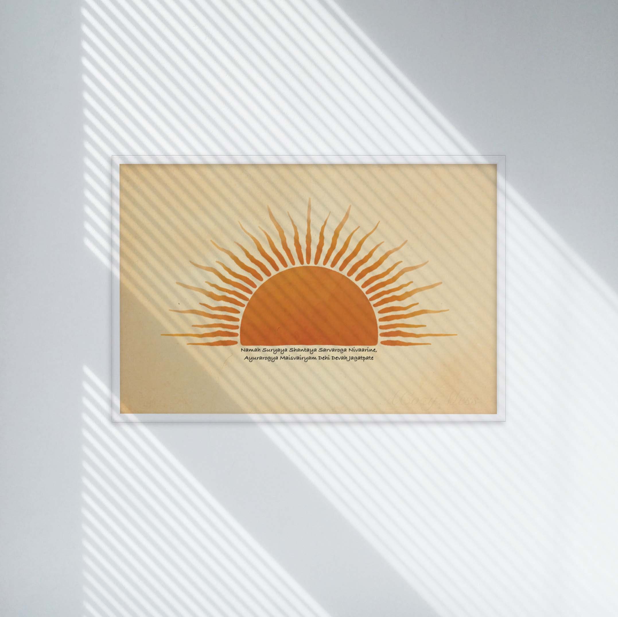 Sun Mantra Wall Art, Surya Mantra Poster, Yoga Room Decor - Etsy