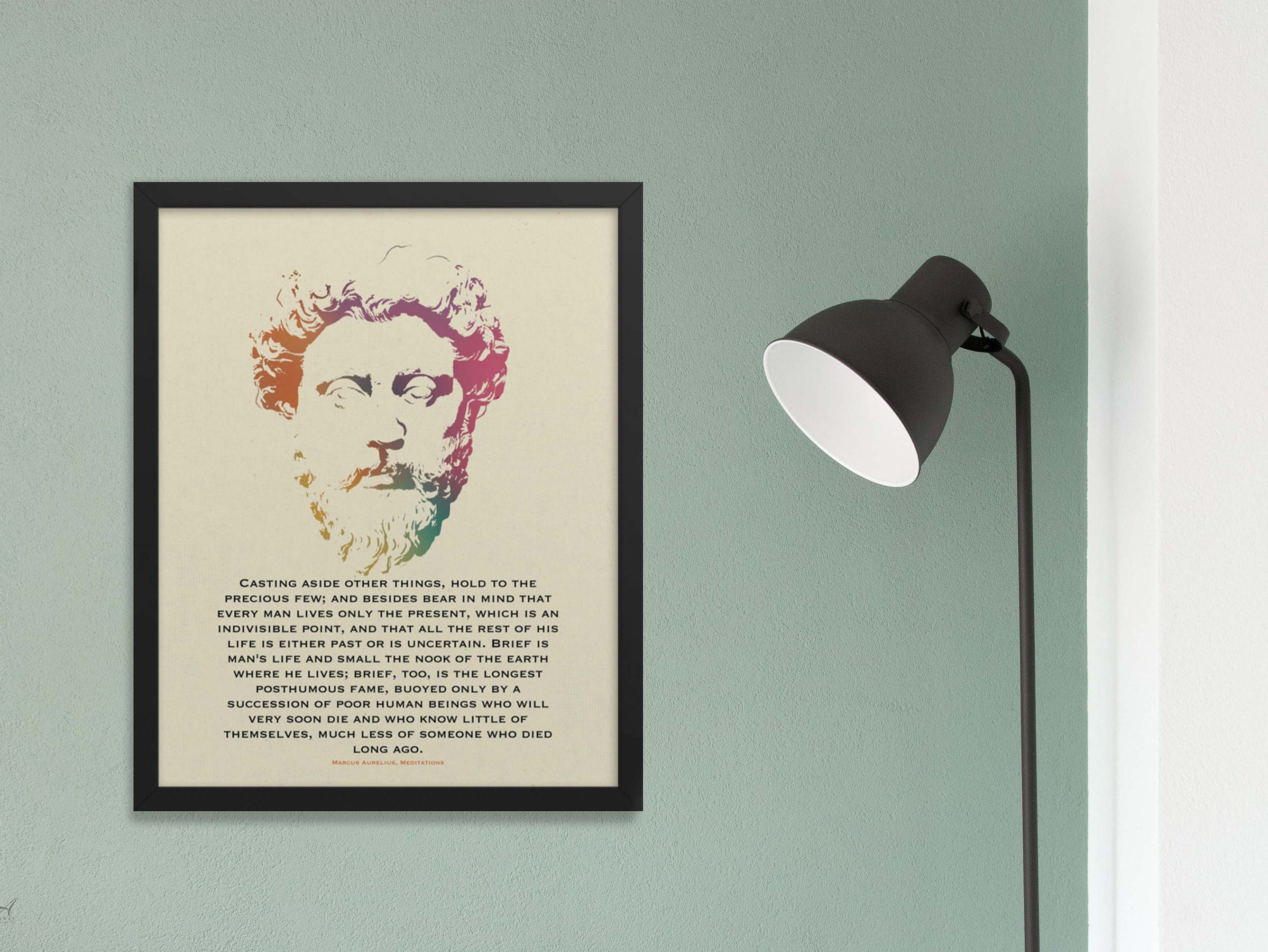 Marcus Aurelius Print, Stoic Poster, Stoicism Print, Poster/framed ...