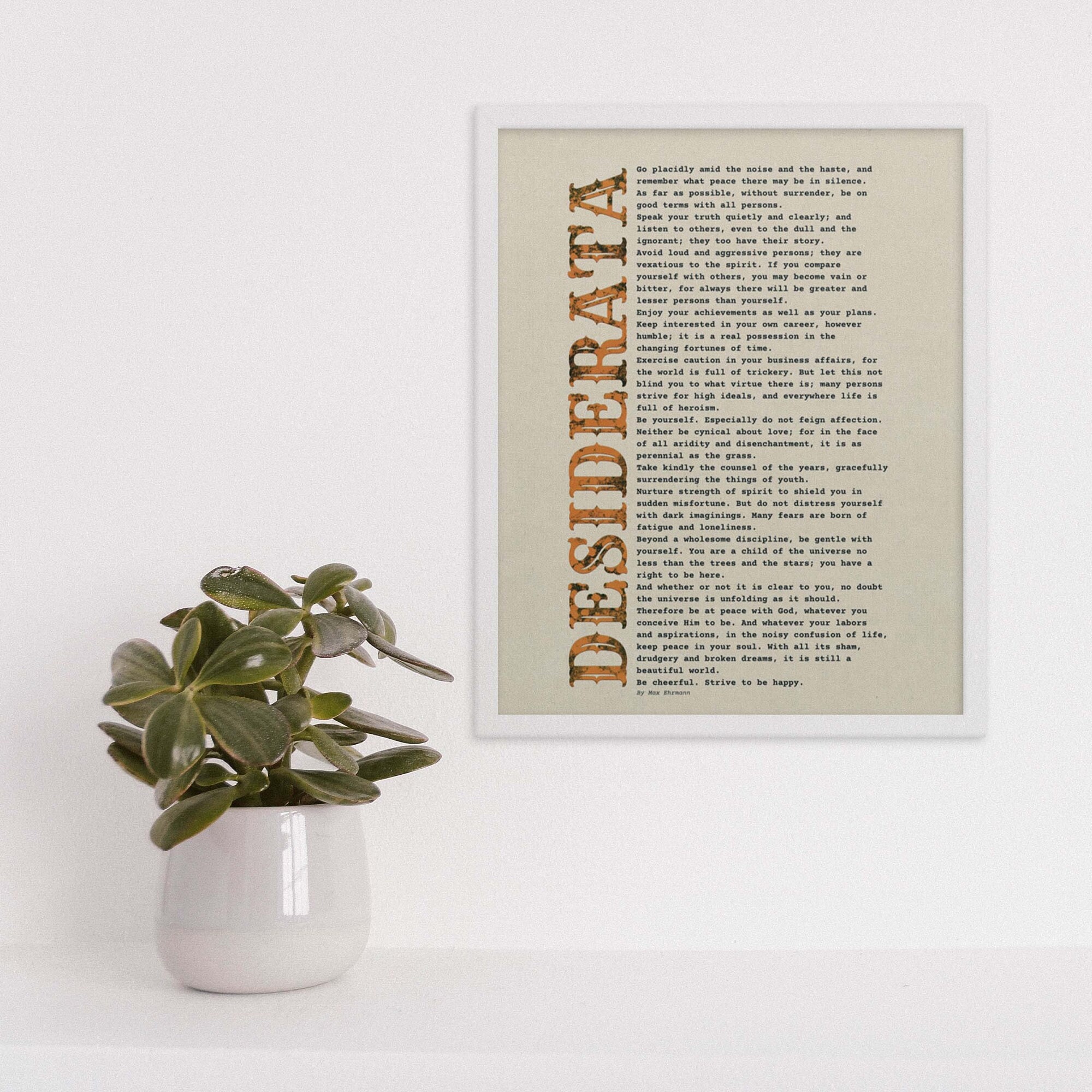 Desiderata Poem Poster, Inspirational Poetry, Grad Gift Print - Etsy