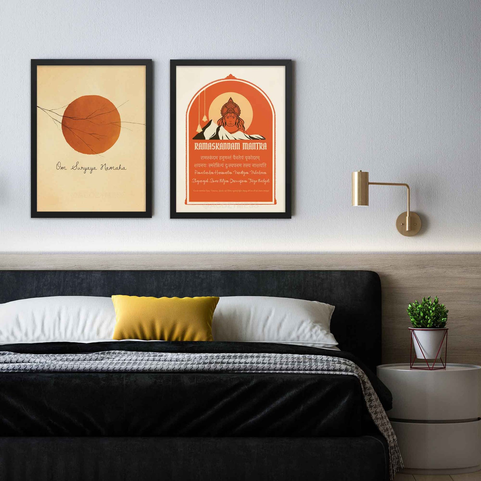 Hanuman Sleep Mantra, Vedic Chant, Chanting & Mantras Wall Art, Bedroom ...