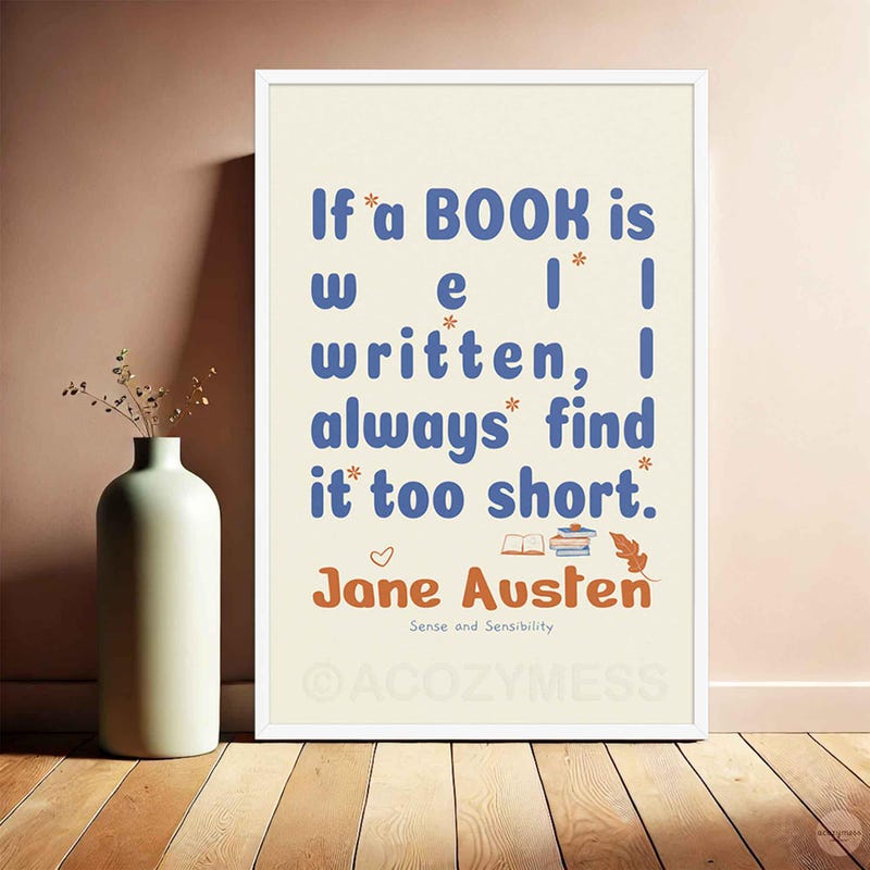 Jane Austen Poster - Etsy