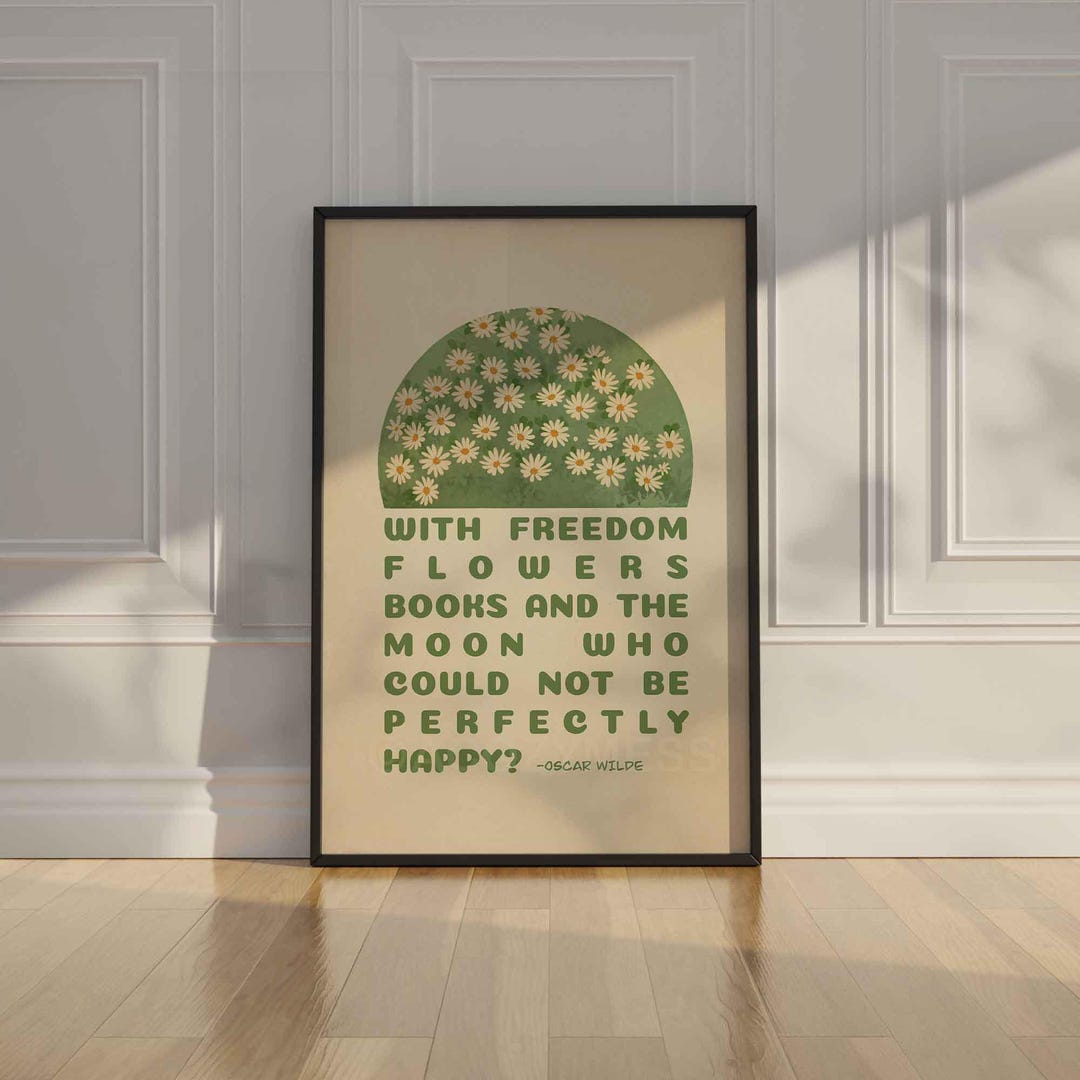 Oscar Wilde Poster | Literary Poster | Book Quote Print| Library Wall ...