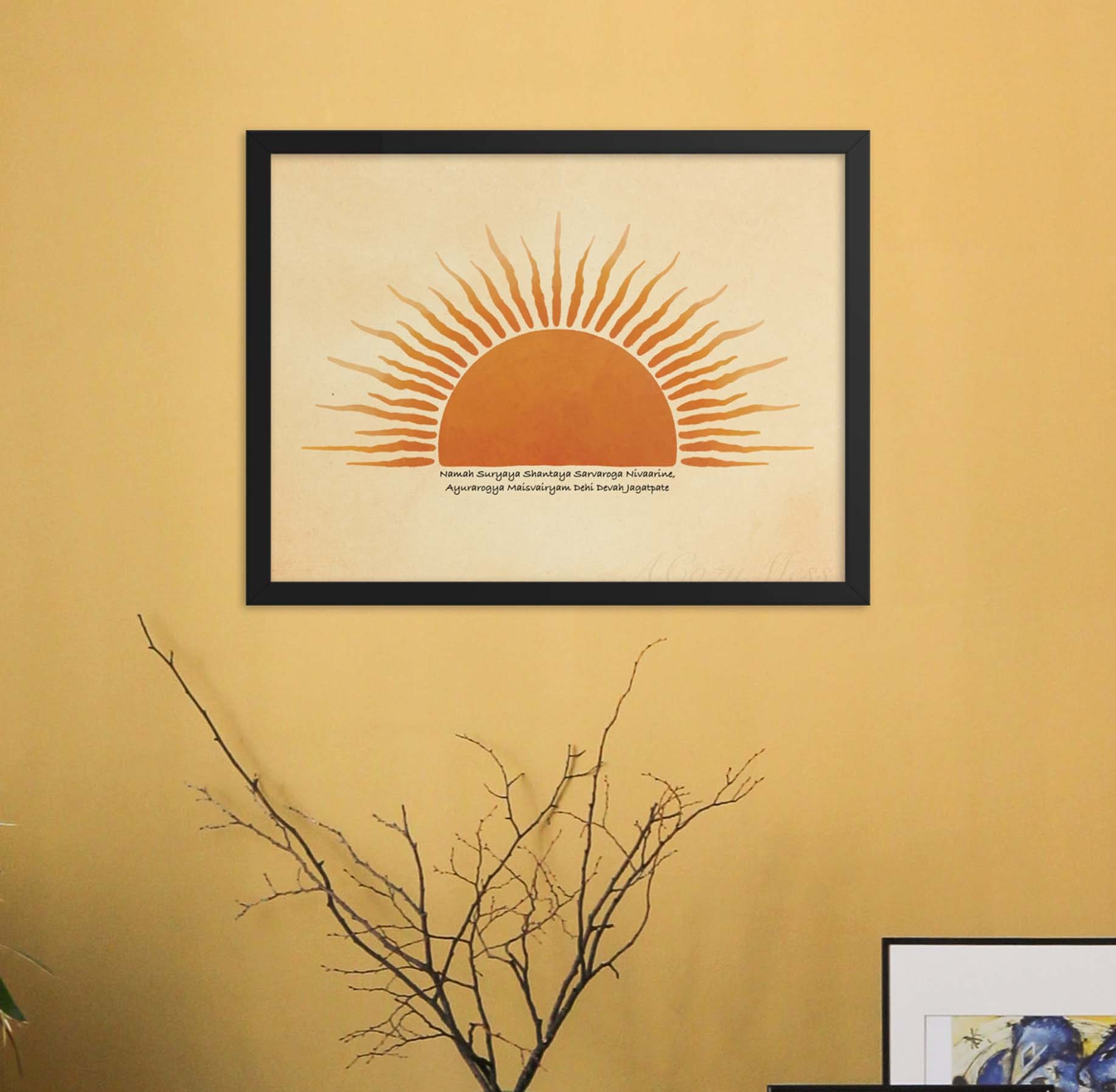 Sun Mantra Wall Art, Surya Mantra Poster - Etsy